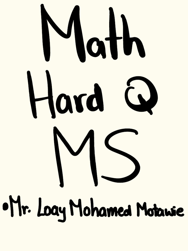 Math Final Rev. Hard Questions MS | PDF | Quadratic Equation | Equations