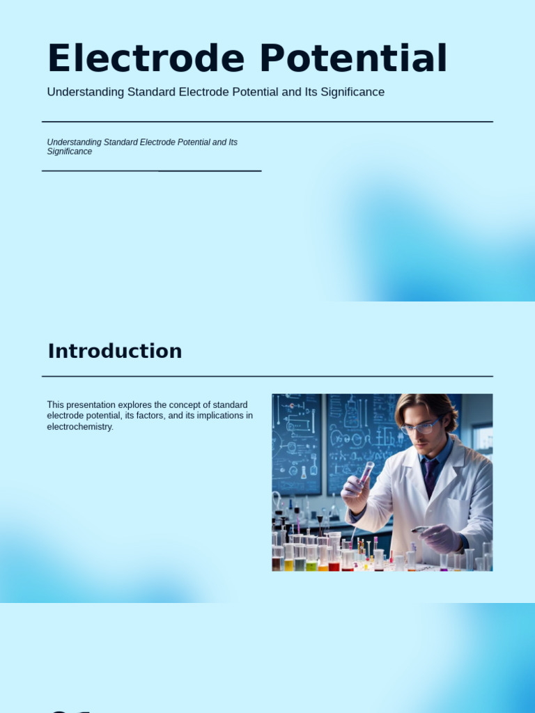 Electrode Potential | PDF | Electrochemistry | Redox
