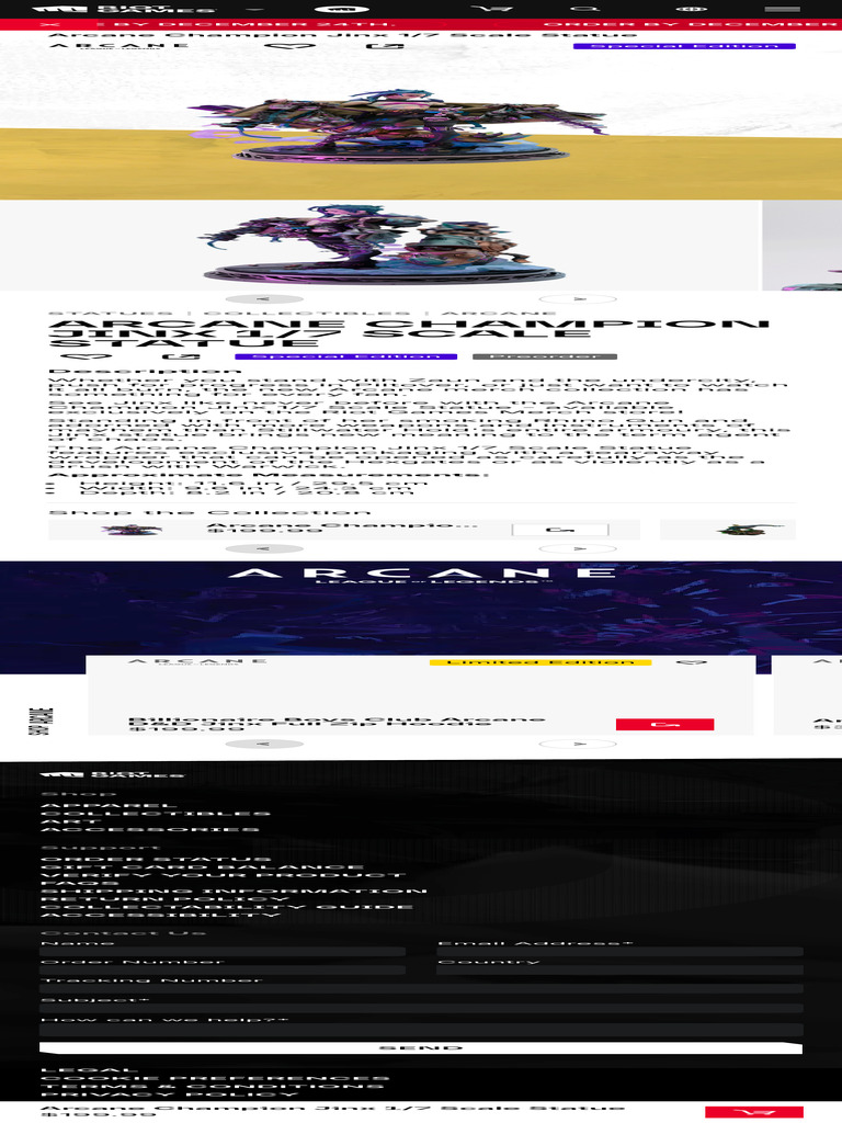 Arcane Champion Jinx 17 Scale Statue Riot Games Store | PDF