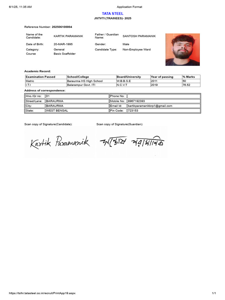 Application Format | PDF