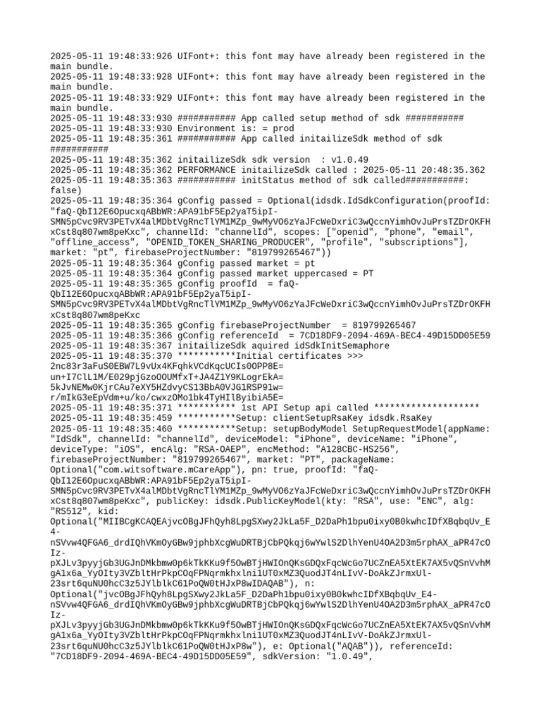 Id SDK Logs | PDF | Data | Computer File Formats