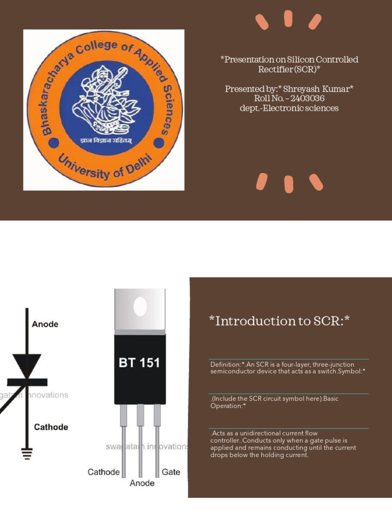 SCR (Silicon Control Rectifier) | PDF