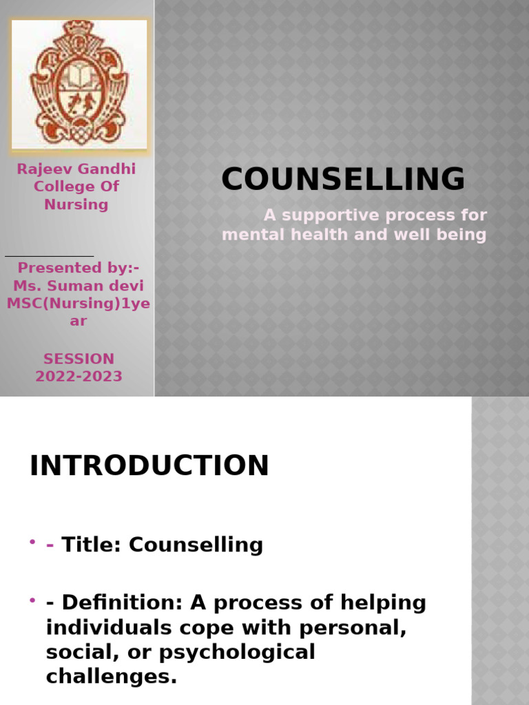 Introduction to Counselling Techniques | PDF
