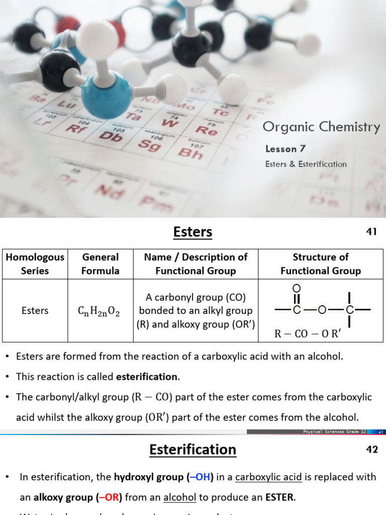 05A-Organic-Chemistry-Esterification-Isomers-1 2 | PDF | Ester ...