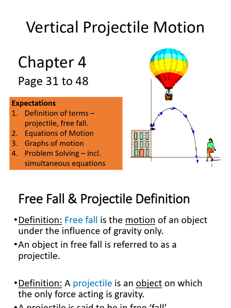 01 Vertical Projectile Motion Slides BK Learner Slides | PDF ...