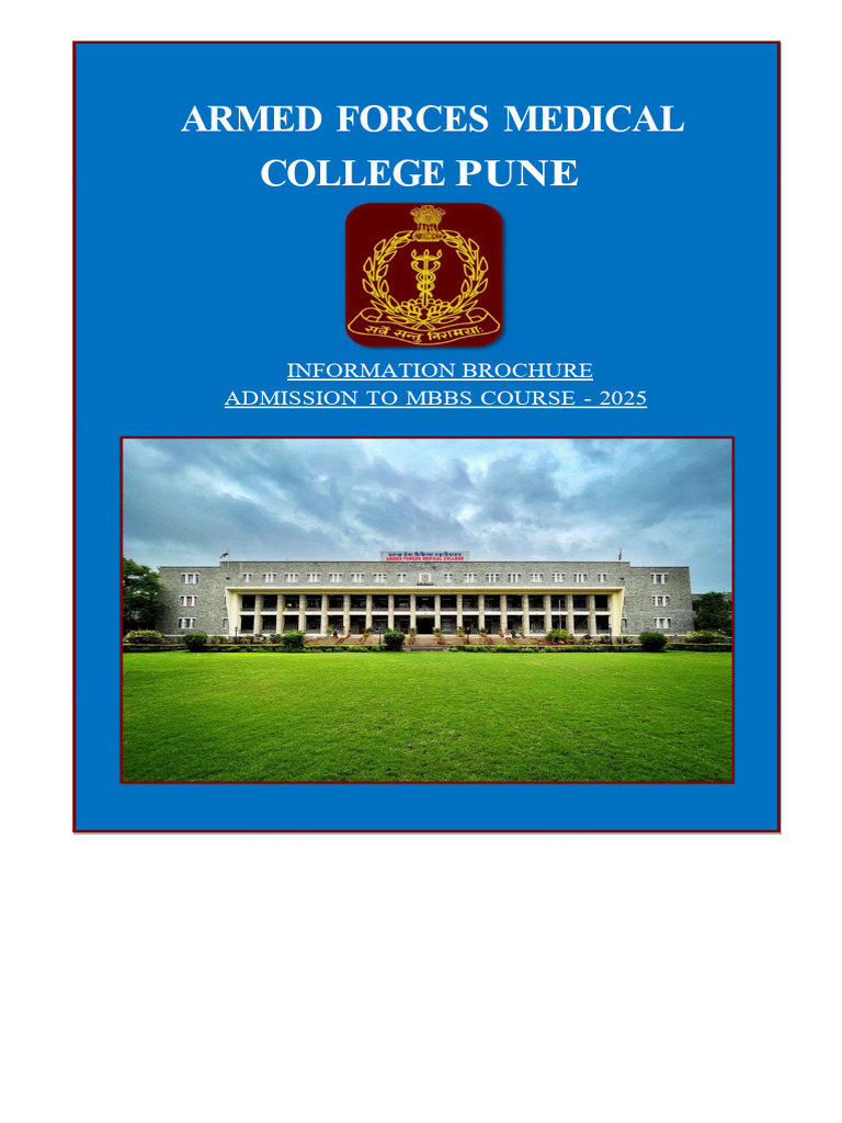 AFMC Pune MBBS Admission Guide 2025 | PDF | University And College ...