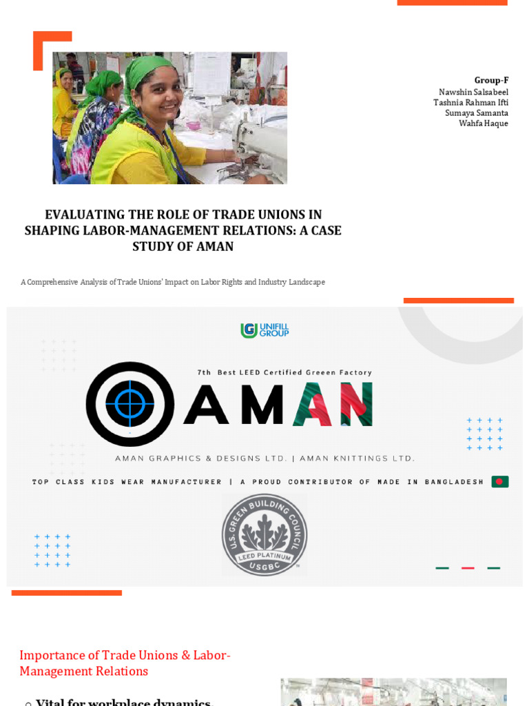Trade Unions' Impact at Aman Graphics | PDF | Trade Union | Labor Rights