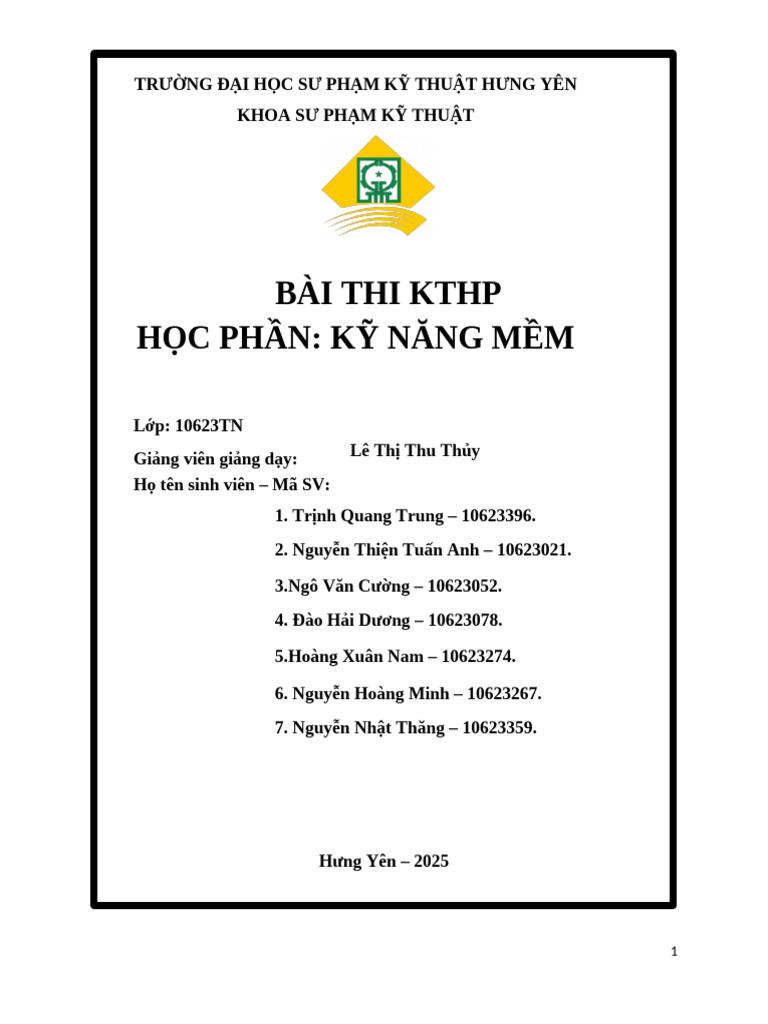 Kịch bản thi kết KNM 10623TN | PDF