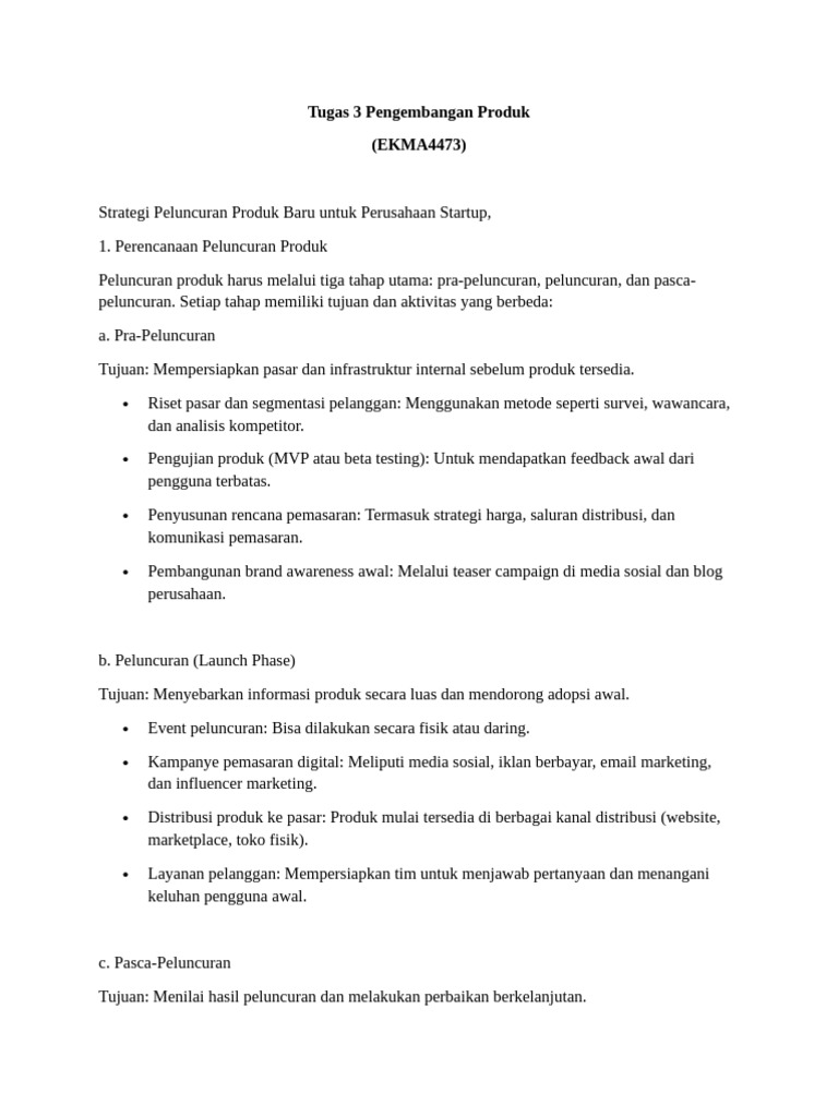 Tugas 3 Pengembangan Produk | PDF