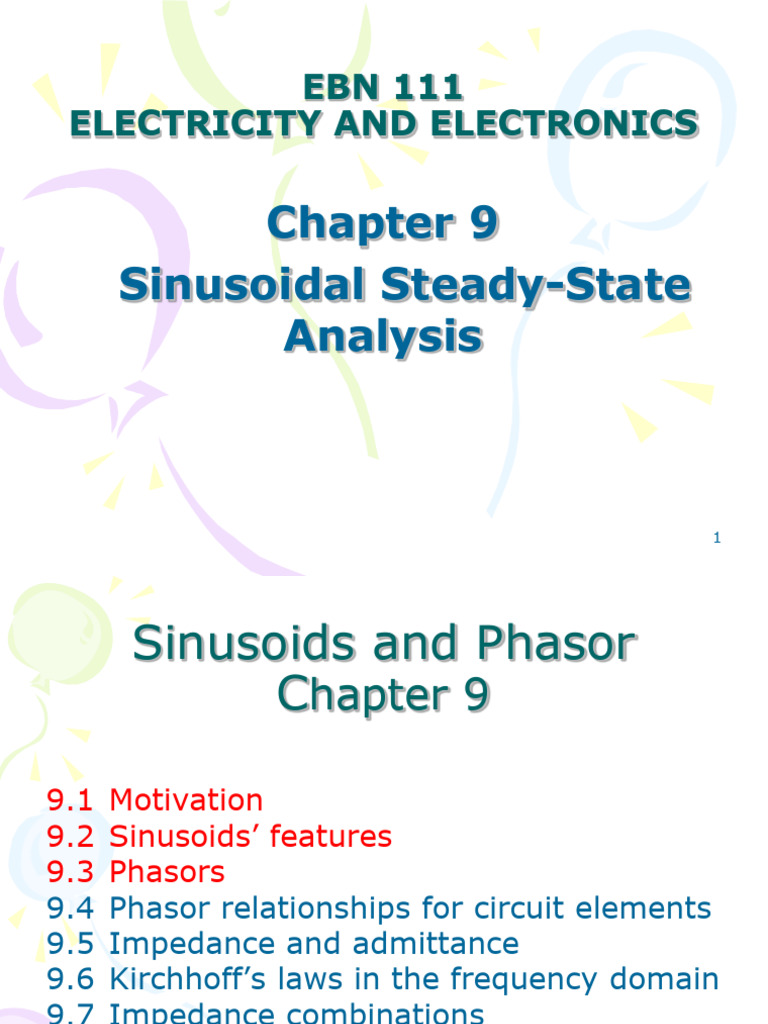 EBN 111 Lecture Presentations Lecture 25 | PDF | Phase (Waves) | Electrical Impedance