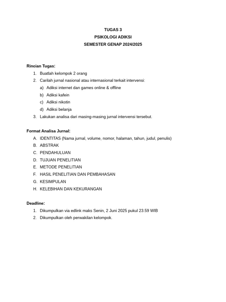 Tugas 3 Psi Adiksi | PDF