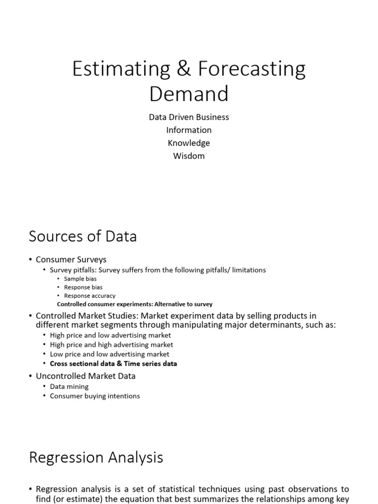 Demand Estimation & Forecasting | PDF