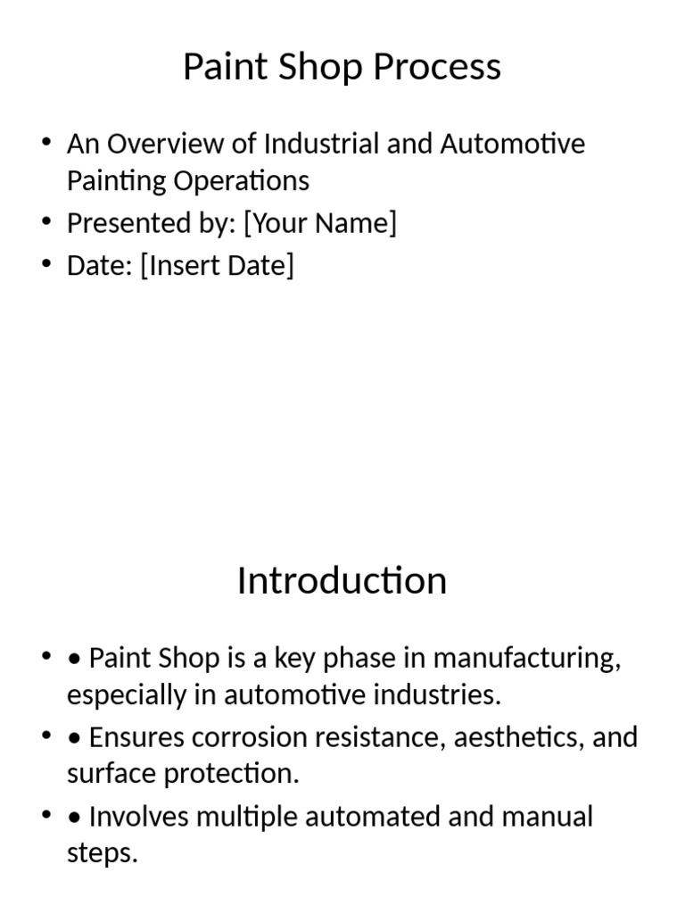 Paint Shop Process Presentation | PDF | Paint | Materials