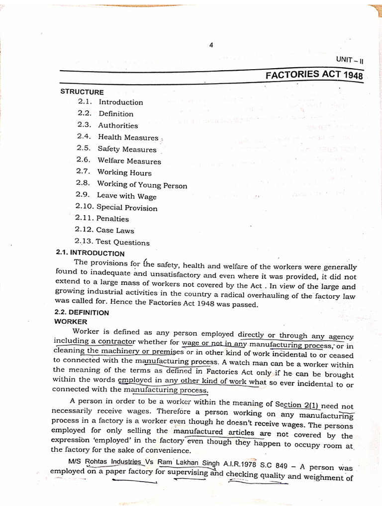 Factories Act Book Scanned | PDF