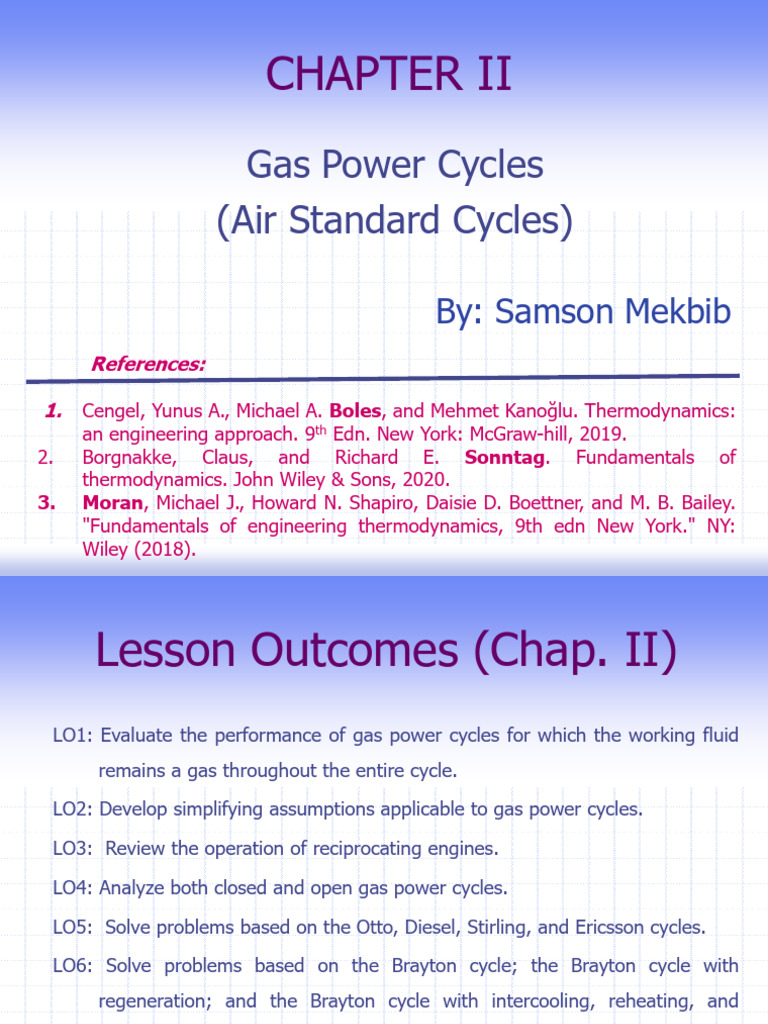 Chapter2 Gas Power Cycles | PDF | Internal Combustion Engine | Physical ...