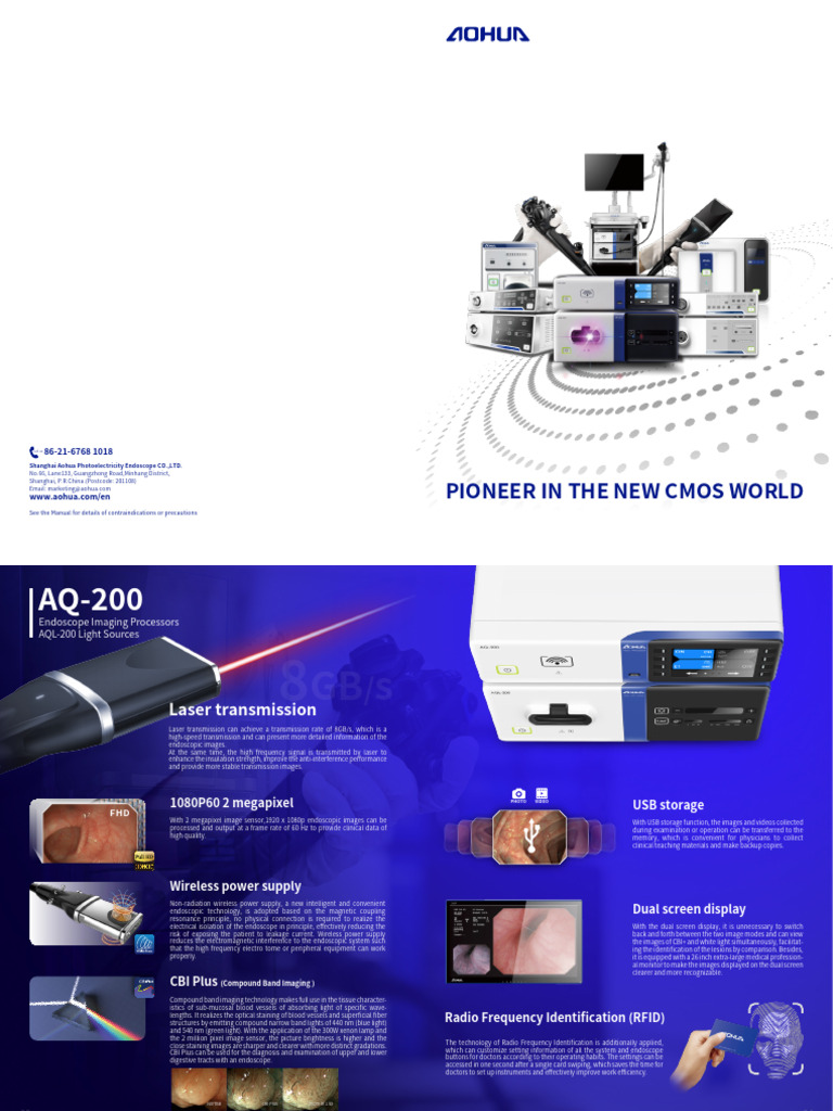 Aohua Endoscopy Product Overview | PDF | Video | Electronics