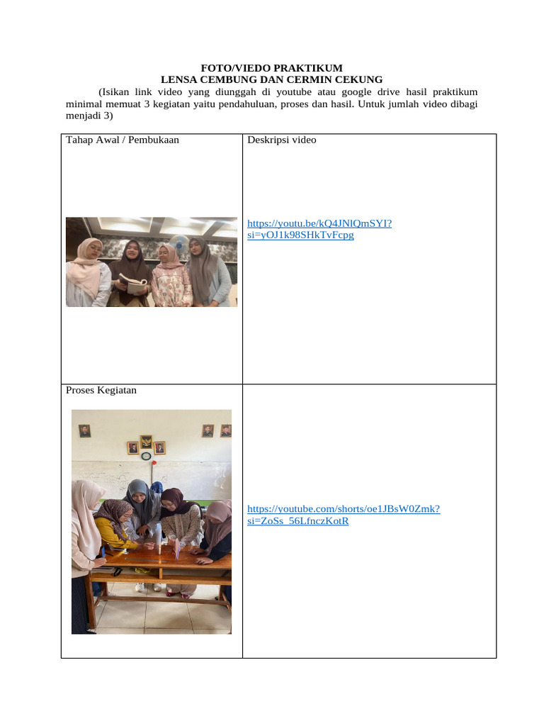 LKP Cembung Dan Cermin Cekung | PDF