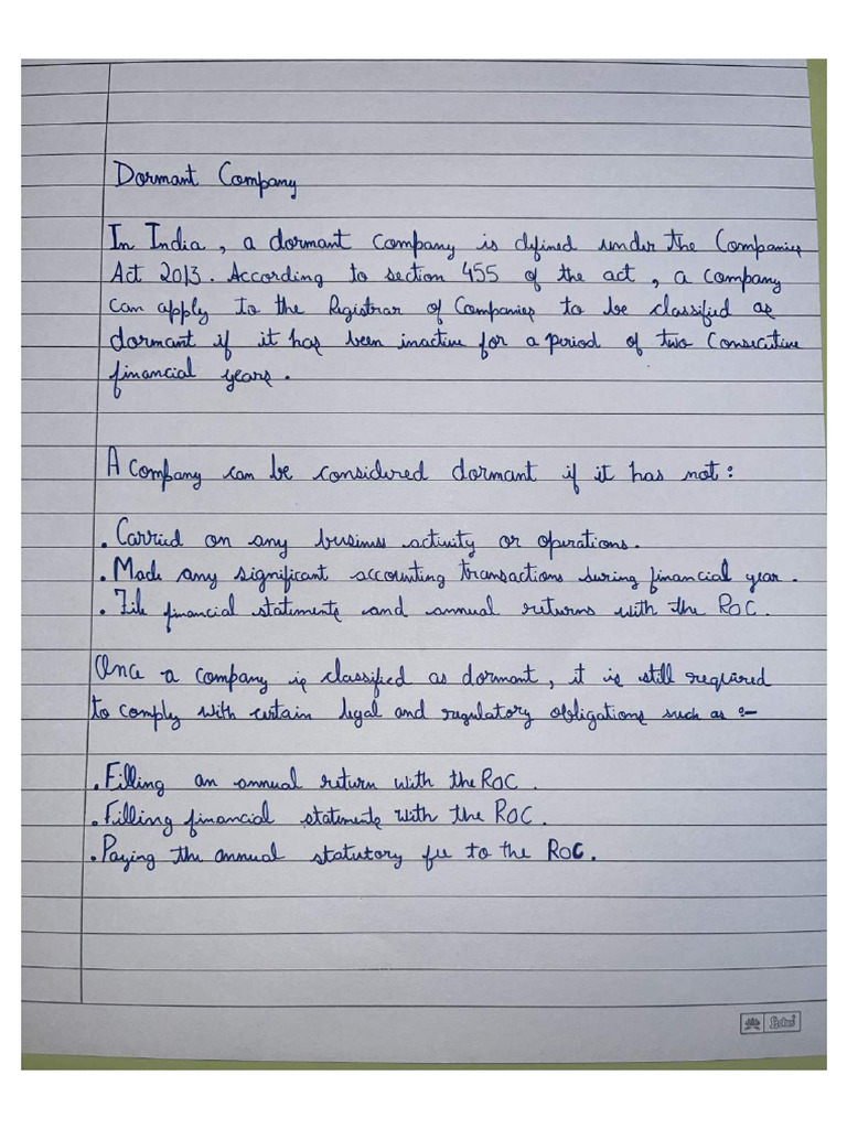 Ayush Bhadana 2322232 Company Law-Compressed | PDF