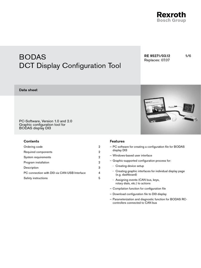 Ficha Tecnica Bodas Configuracion de Pantalla DCT Bosch Rexroth | PDF | Microsoft Windows ...
