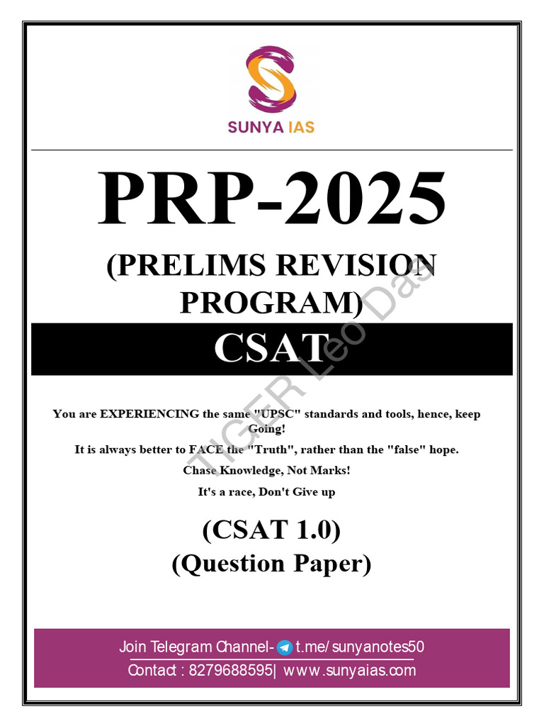 Csat Sunya PT 2025 | PDF