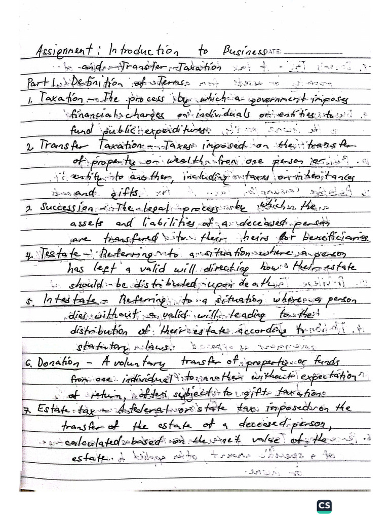 Cavile Bustax Assignment | PDF