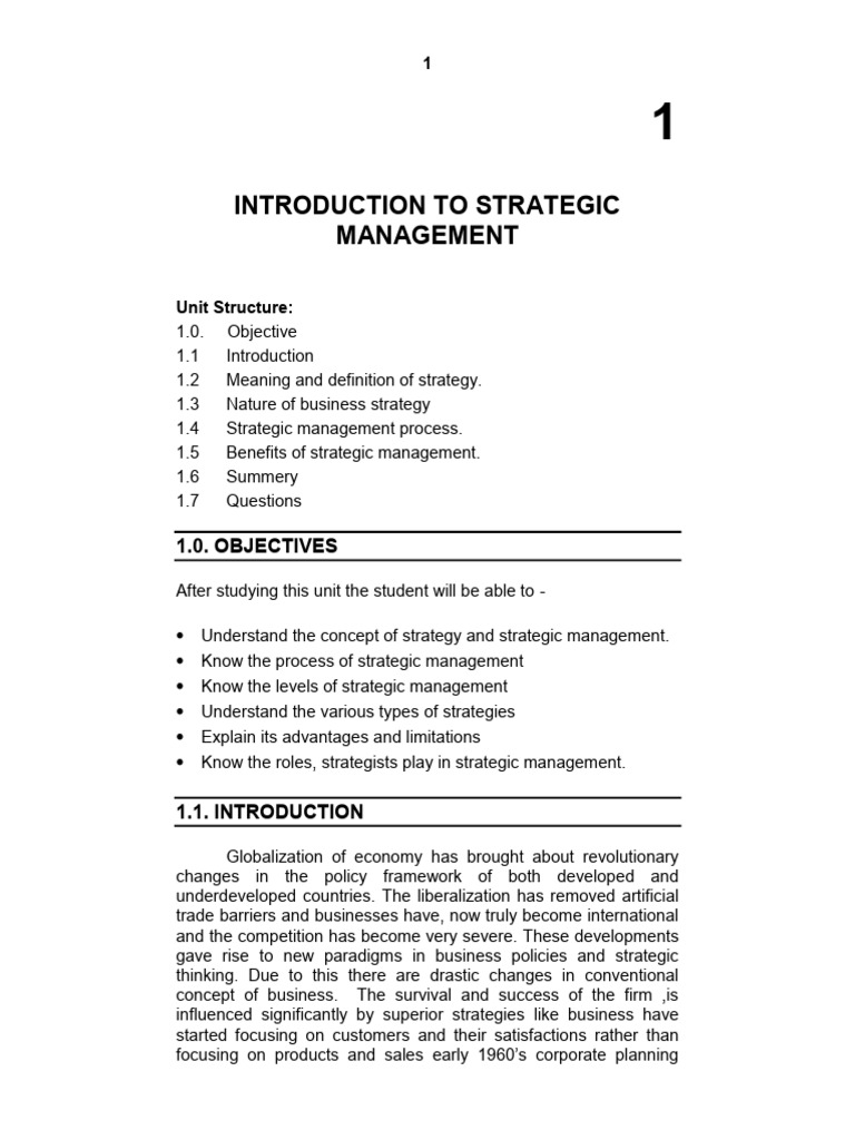 Strategic Management Process & Features | PDF | Strategic Management | Goal