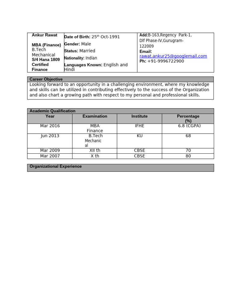 Ankur Rawat-SAP FICO Consultant.pdf | PDF | Business