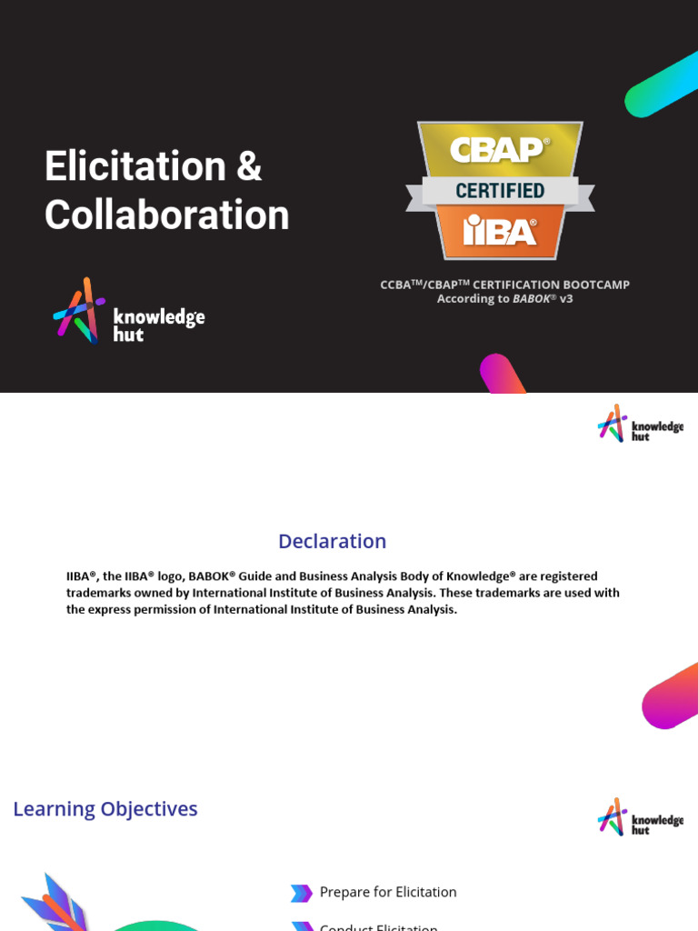 CBAP - M05 - Elicitation - Collaboration - ILT | PDF | Business ...
