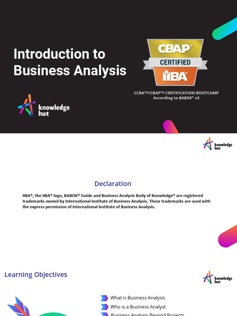 CBAP - M03 - Introduction To Business Analysis - ILT | PDF | Business ...