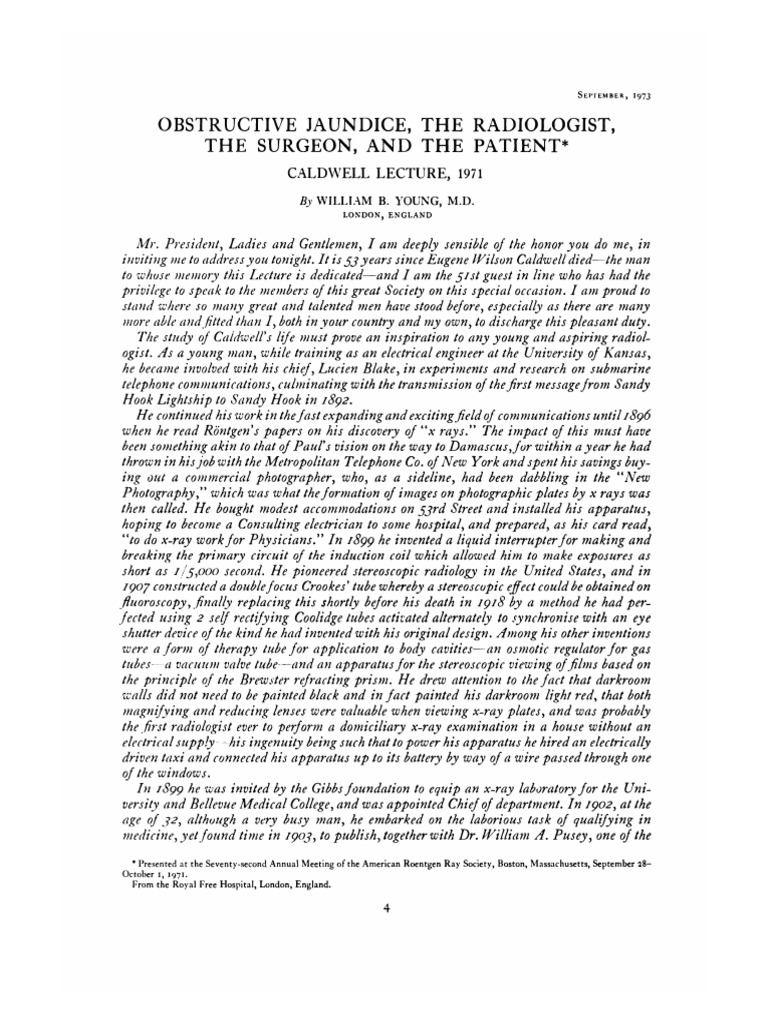 Young 2012 Obstructive Jaundice The Radiologist The Surgeon and The ...