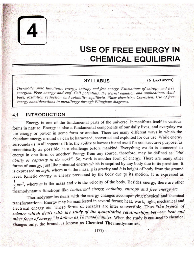 Use of Free Energy (Book) | PDF