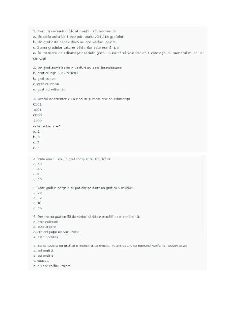 Test Grafuri | PDF