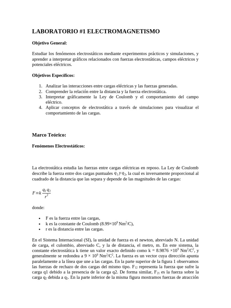 Experimentos de Electroestática en Laboratorio | PDF | Conductor ...