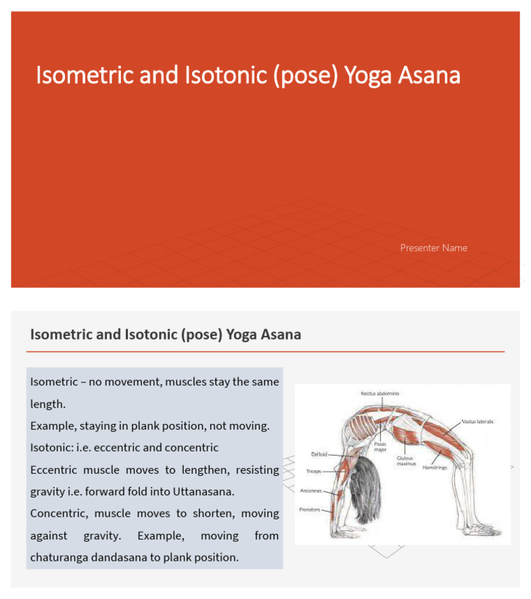 Isometric and Isotonic (Pose) Yoga Asana | PDF