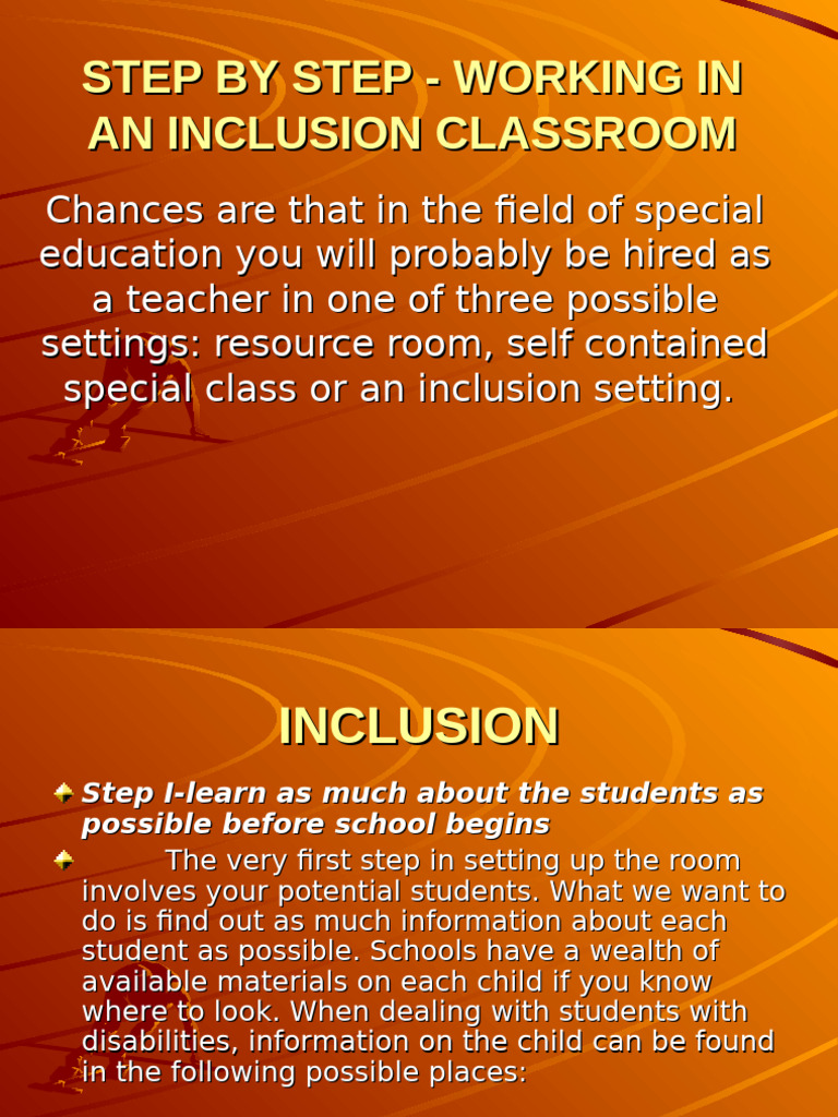 Inclusion - Step by Step | PDF | Inclusion (Education) | Special Education