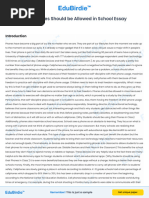 Banning Cell Phones in Schools Essay | PDF | Mobile Phones
