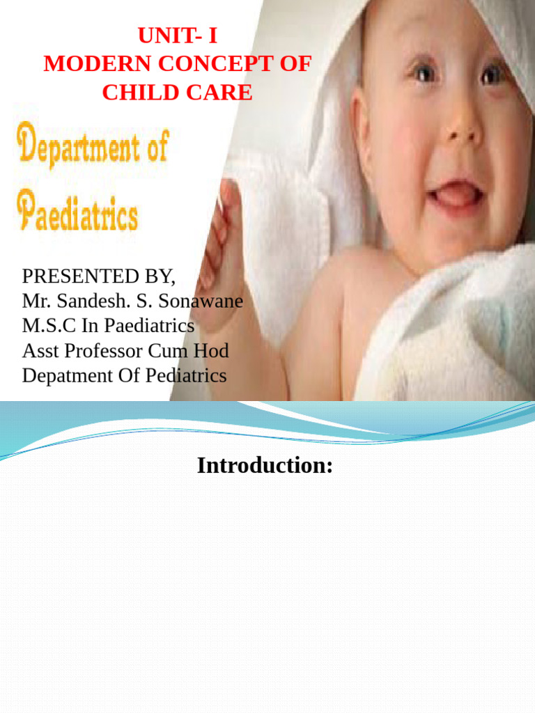 Modern Concept of Child Care | PDF | Pediatrics | Childhood