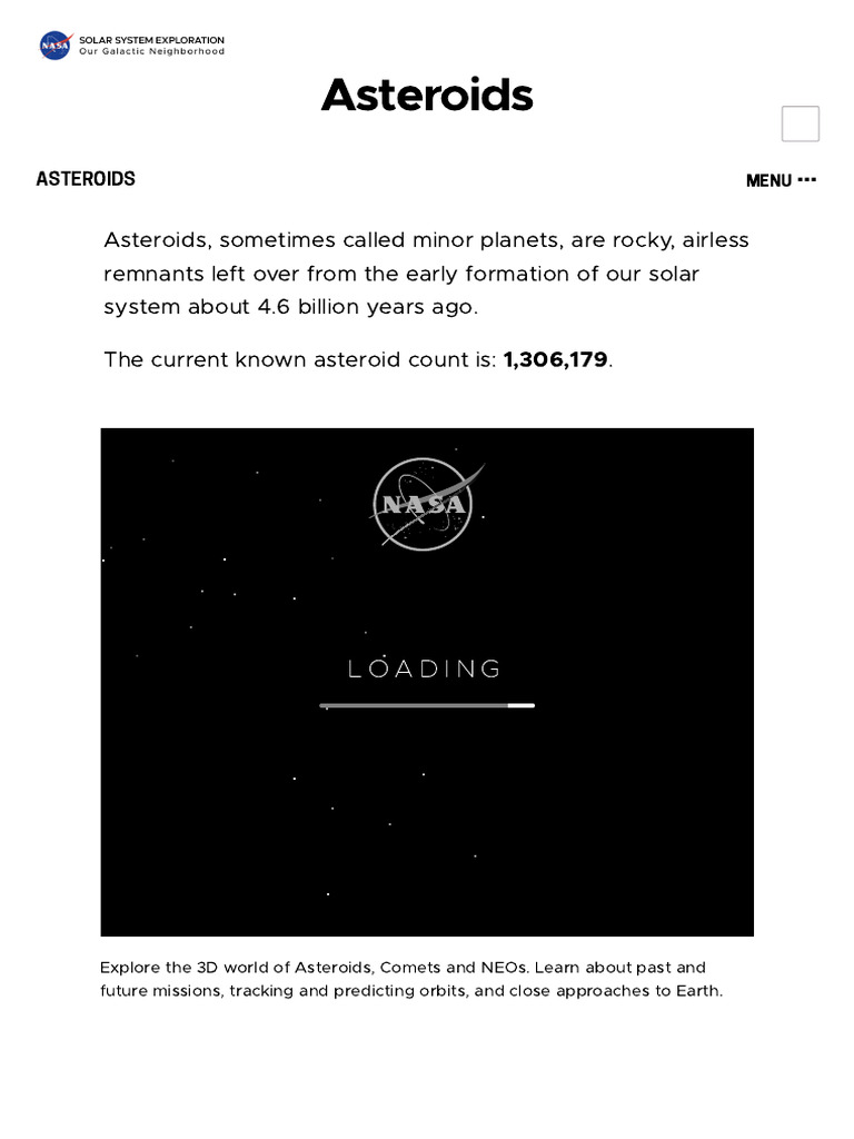 Overview of Asteroids in the Solar System | PDF