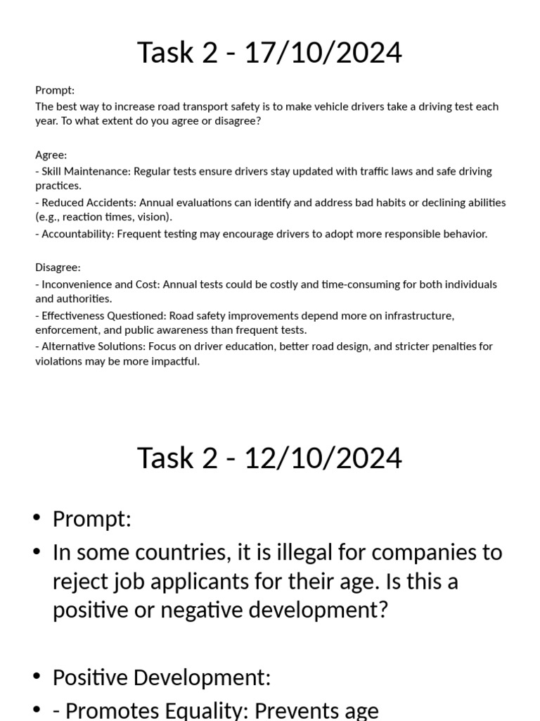 IELTS Task 2 Prompts Ideas | PDF