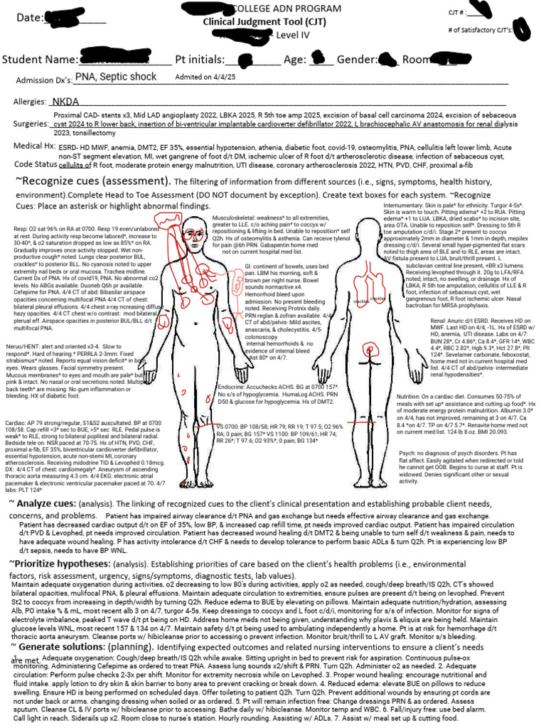 Clinical Judgment Tool for Anascaria | PDF | Heart Failure | Hypoglycemia