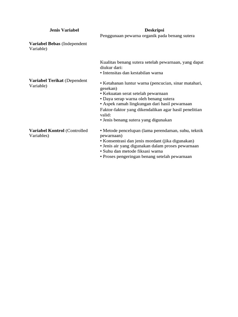 Jenis Variabel | PDF