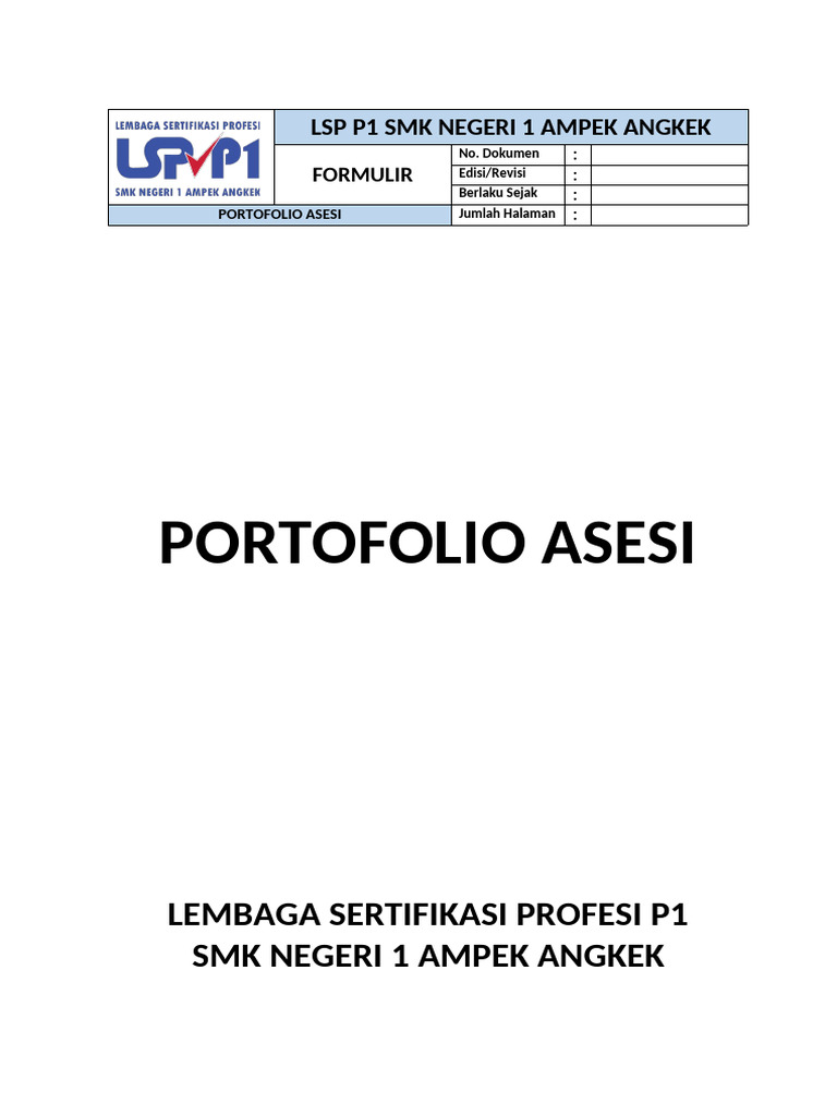 Portofolio Asesi | PDF