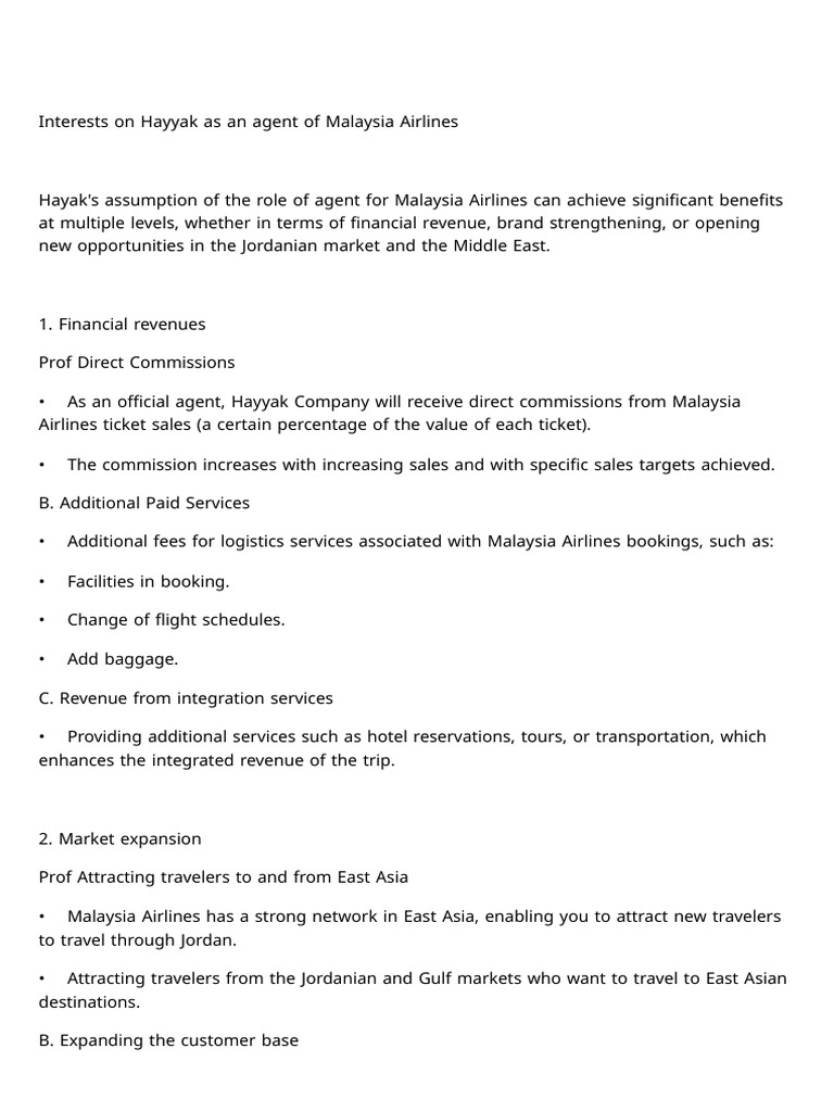 Interests On Hayyak As Agent For Malaysia Airlines | PDF | Airlines | Hajj