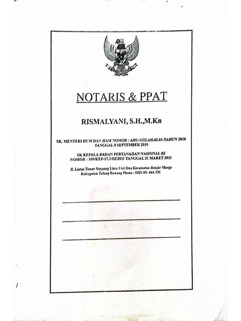Akta Notaris Yayasan at - Taqwa | PDF
