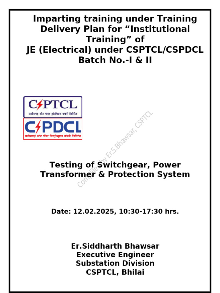 Training CTI 2025 Model Questions | PDF | Transmission Line | Electric ...