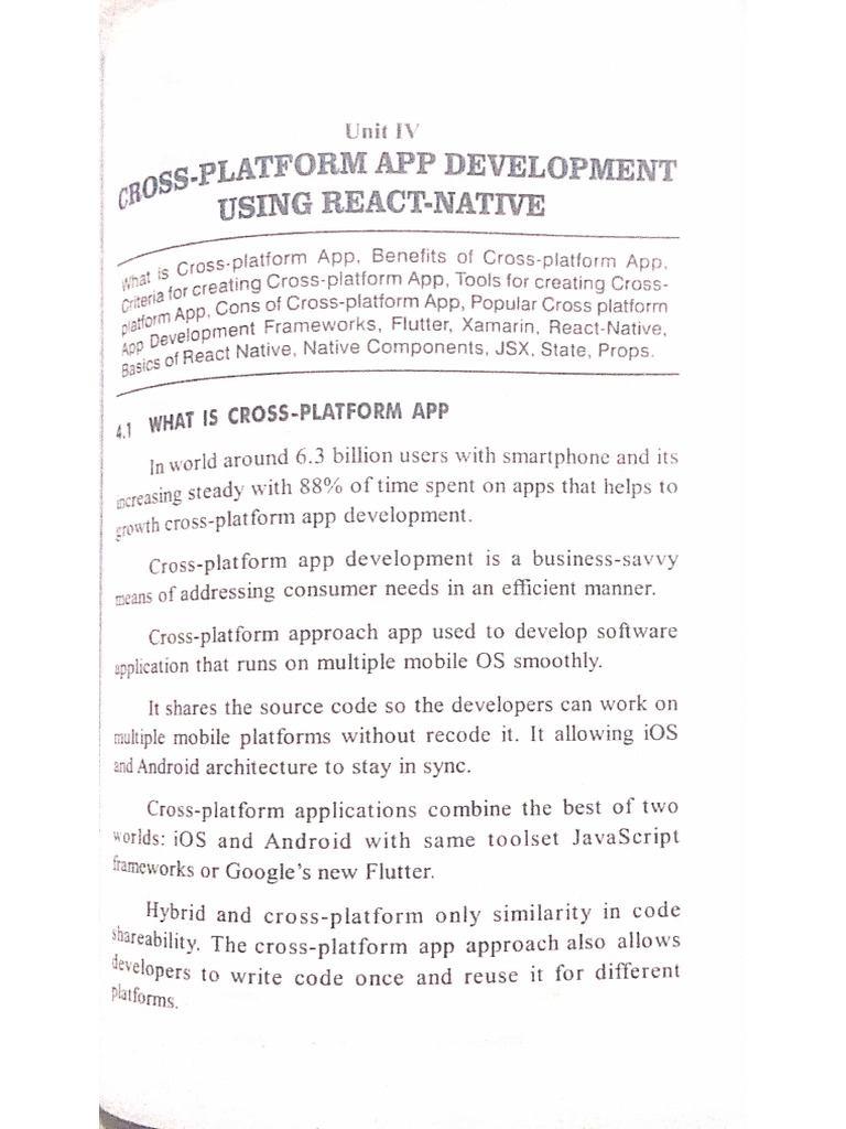 App Development Unit IV | PDF