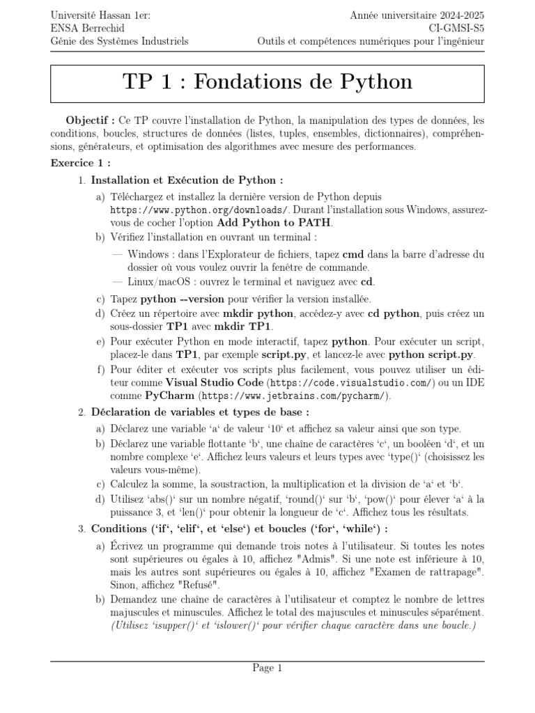 TP1___CI_GMSI_S5___2024_2025 | PDF | Python (Langage de programmation ...