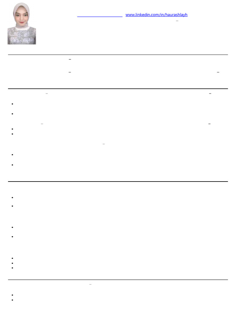 CV - Haura Sahla Yumna Hanifah | PDF