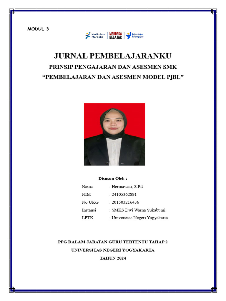 JURNAL PEMBELAJARAN MODEL PJBL | PDF