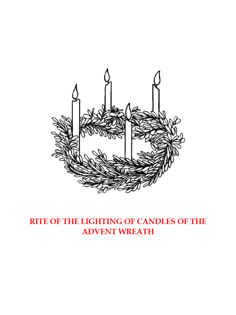 Rite of The Lighting of Candles of The Advent Wreath | PDF | Advent | Jesus